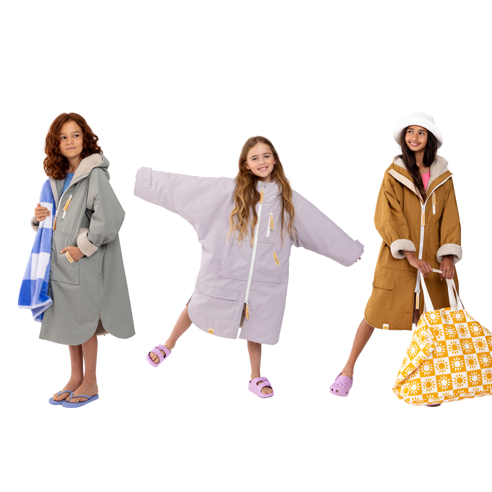 The Crumpet Coat | Stylish Warm Kids Swim Changing Robes – Crumpet Apparel